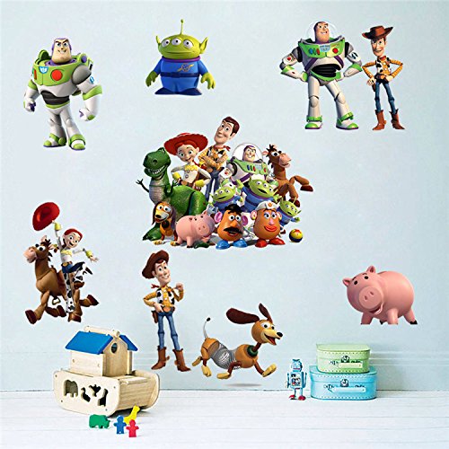 Toy Story Wall Sticker Children's Cartoon Bedroom Background Wall Decoration Self-Adhesive Wall Sticker PVC.