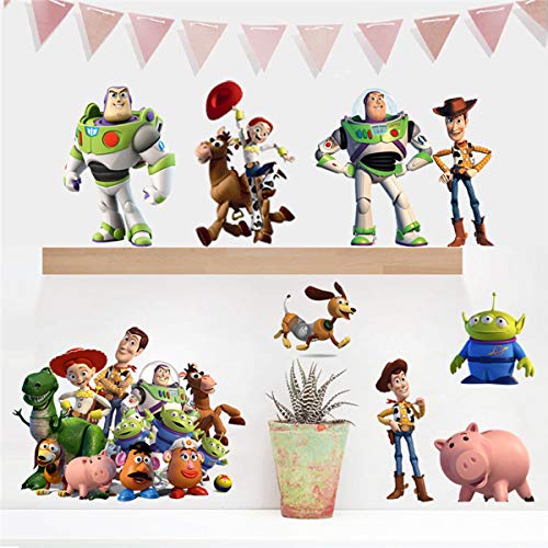 Toy Story Wall Sticker Children's Cartoon Bedroom Background Wall Decoration Self-Adhesive Wall Sticker PVC.