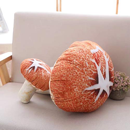 Creative 3D Mushroom Throw Pillows Funny Food Pillow Plush Toys, 15"