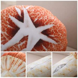 Creative 3D Mushroom Throw Pillows Funny Food Pillow Plush Toys, 15"