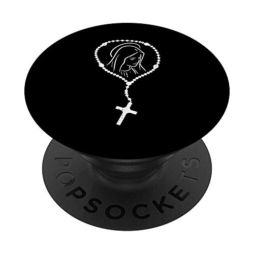 Rosary Virgin Mary God Jesus Faith Religious Catholic Gift PopSockets PopGrip: Swappable Grip for Phones & Tablets