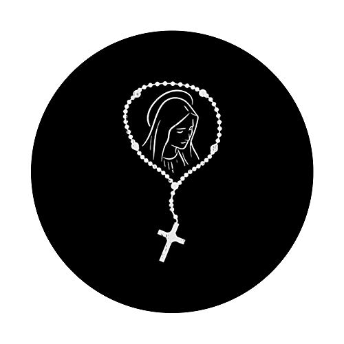 Rosary Virgin Mary God Jesus Faith Religious Catholic Gift PopSockets PopGrip: Swappable Grip for Phones & Tablets