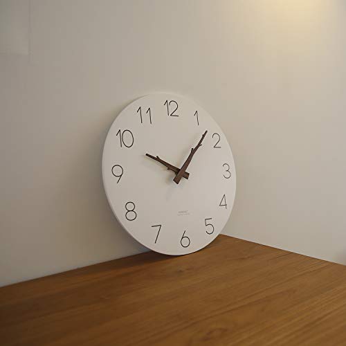 mooas Flatwood Twig Wall Clock, 12" Wood Wall Clock Non-Ticking Silent Decorative Wall Clock Battery Operated Wall Clock Indoor Clock Clock for Home Living Room Kitchen Bedroom Office School Hotel