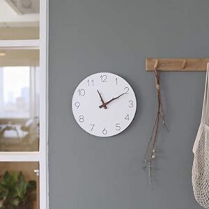 mooas Flatwood Twig Wall Clock, 12" Wood Wall Clock Non-Ticking Silent Decorative Wall Clock Battery Operated Wall Clock Indoor Clock Clock for Home Living Room Kitchen Bedroom Office School Hotel