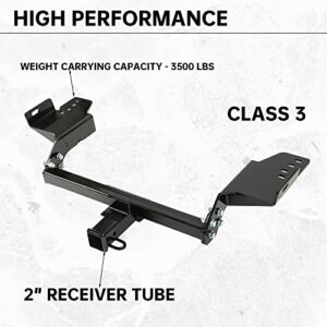 ECOTRIC Class 3 Trailer Hitch Receiver Towing 2" Compatible with 2013-2019 Ford Escape SEL SE S Titanium Models