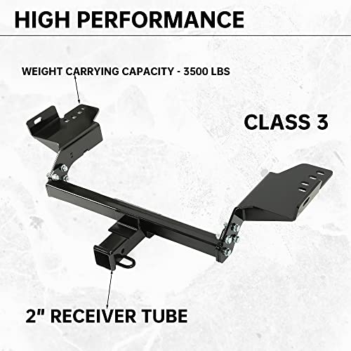 ECOTRIC Class 3 Trailer Hitch Receiver Towing 2" Compatible with 2013-2019 Ford Escape SEL SE S Titanium Models