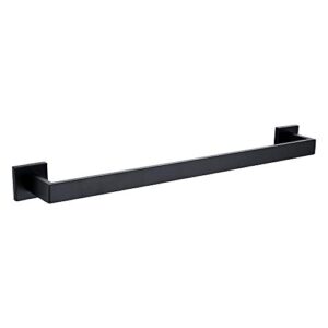 tastos 23.6 inch black single towel bar rack, sus 304 stainless steel bathroom towel bar heavy duty towel holder kitchen towel rod, wall mount with screws towel bar rod matte black finish