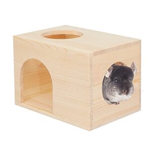 c-light pet chinchilla hut hideout natural wooden small animal hideout for chinchilla squirrel sugar gliders (b)