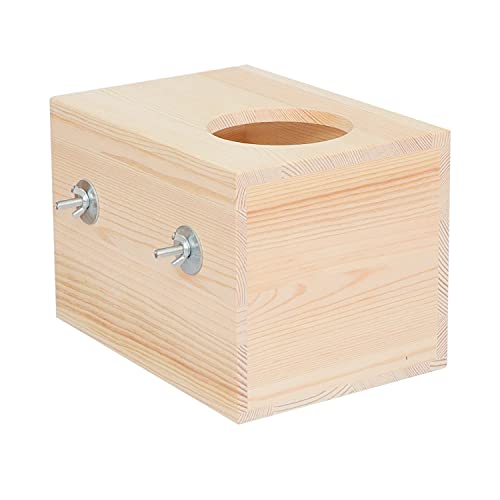 C-LIGHT Pet Chinchilla Hut Hideout Natural Wooden Small Animal Hideout for Chinchilla Squirrel Sugar Gliders (B)