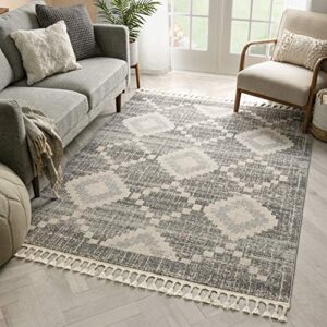 well woven julia blue tribal area rug 8x10 (7'10" x 10'6")