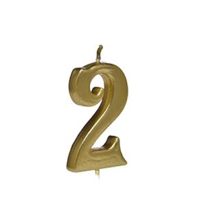 Bailym Gold 23rd Birthday Candles, Number 23 Cake Topper for Birthday Decorations