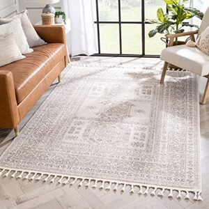 well woven caro beige tribal medallion (3'11 x 5'10") area rug