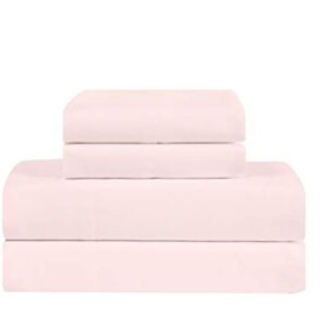 TRULY CALM HOME FOR HEALTH Antimicrobial Blush Full 4 Piece Sheet Set (SS3829BSFU-4700)