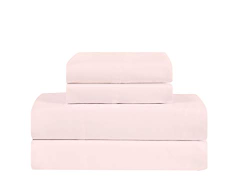 TRULY CALM HOME FOR HEALTH Antimicrobial Blush Full 4 Piece Sheet Set (SS3829BSFU-4700)