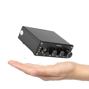 Fiber/Coax + PC-USB Input DAC Decoder, with Headphone Amplifier Audio Decoding Support for 3.5mm Headphone(Black)