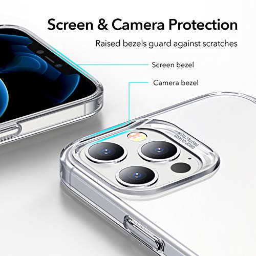 ESR Metal Kickstand Case Compatible with iPhone 12 Case/Compatible with iPhone 12 Pro Case (2020) [Patented Design] [Two-Way Stand] [Reinforced Drop Protection] Flexible TPU Soft Back, 6.1" - Clear