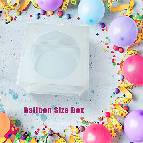 11 Holes Collapsible Plastic Balloon Sizer Cube Box Balloon Measurement Tool for for Birthday Wedding Party Balloon Decorations, 2-10 Inch (1 Piece)