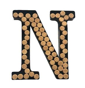 decomil wine cork holder (a-z) (letter n) | decorative wine letters cork holder (n) | wall art cork holder decor (n)