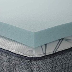 Serta ThermaGel Memory Foam Mattress Topper, Full, Blue