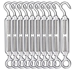 10pcs m4 turnbuckles,alele clothesline tightener,stainless steel 304 turnbuckle,suitable for tighten taut rope (m4 turnbuckles 10 pack new)