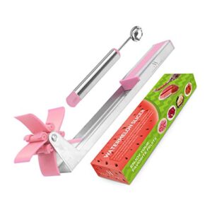 asaph home stainless steel watermelon slicer watermelon cutter fruit knife vegetable tools kitchen gadgets smart gadgets with melon baller corer scoop