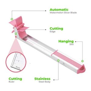 Asaph Home Stainless Steel Watermelon Slicer Watermelon Cutter Fruit Knife Vegetable Tools Kitchen Gadgets Smart Gadgets with Melon Baller Corer Scoop