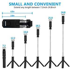 Selfie Stick Tripod, Extendable Selfie Stick with Detachable Wireless Remote and Tripod Stand Selfie Stick for iPhone pro/11/11 pro/X/8/7/6s/6,Samsung Galaxy S10/S9/S8/S7/Note 9/8,Huawei and More