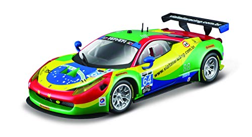 Bburago B18-36305 1:43 Ferrari Racing 458 Italia GT3 2015, Green #64