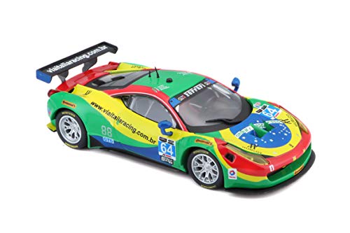 Bburago B18-36305 1:43 Ferrari Racing 458 Italia GT3 2015, Green #64