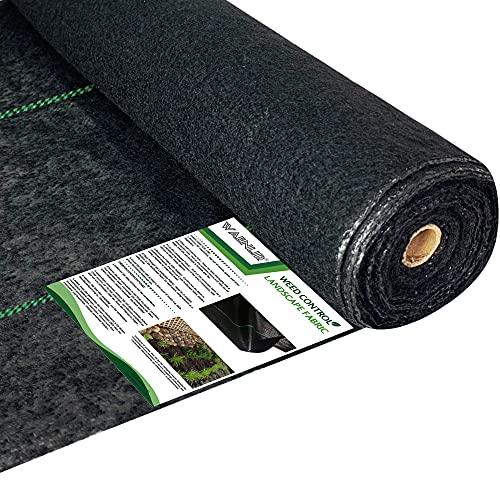 WAENLIR 5.8oz 20 Year Heavy Duty Weed Barrier Landscape Fabric,Premium Durable Weed Blocker Cover,Outdoor Gardening Weed Control Mat 3ft x100ft