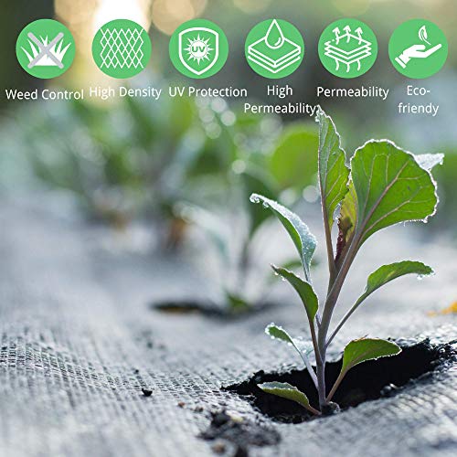 WAENLIR 5.8oz 20 Year Heavy Duty Weed Barrier Landscape Fabric,Premium Durable Weed Blocker Cover,Outdoor Gardening Weed Control Mat 3ft x100ft