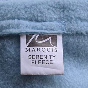 Marquis Mills Serenity Fleece Blanket/Bed, Sofa, Couch Throw Full Size - 100% Spun Polyester 320 GSM - Anti-Pill - Super Soft, Warm & Cozy 80 Inch x 90 Inch - Ivory