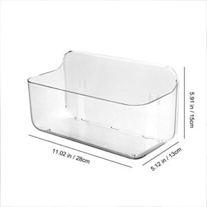 Ettori Shower Caddy Shower Organizer Wall Mounted Adhesive Shower Storage for Kitchen and Bathroom- Transparent Plastic