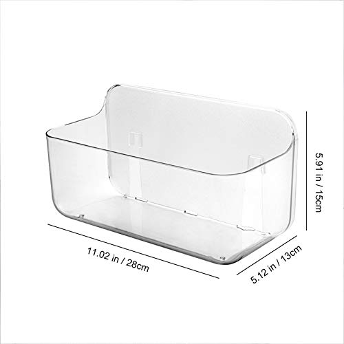 Ettori Shower Caddy Shower Organizer Wall Mounted Adhesive Shower Storage for Kitchen and Bathroom- Transparent Plastic