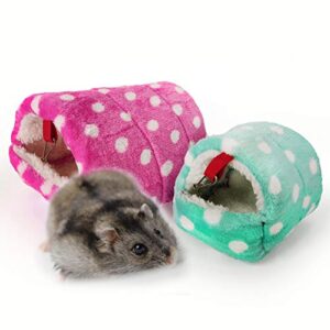 Blackzone Pet Bed Bedding Nest House Mini Hamster Hedgehog Warm Chinchilla Guinea Pig Nest Small Animal Pet Bed House Small Animal Cage. Green S