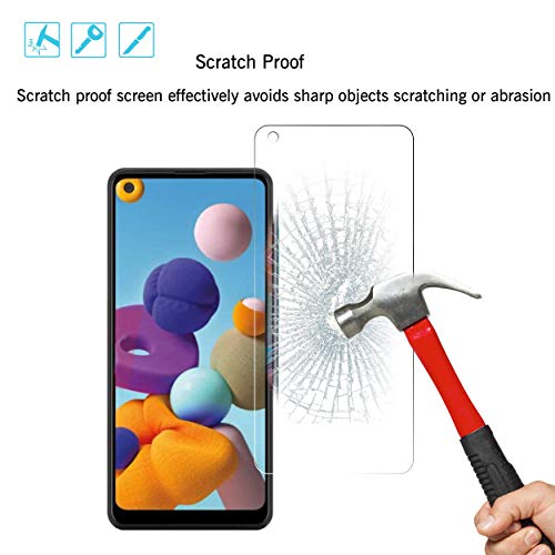 Ailun Glass Screen Protector for Galaxy A21s 3Pack Tempered Glass for Samsung Galaxy A21s 0.33mm Ultra Clear Anti-Scratch Case Friendly