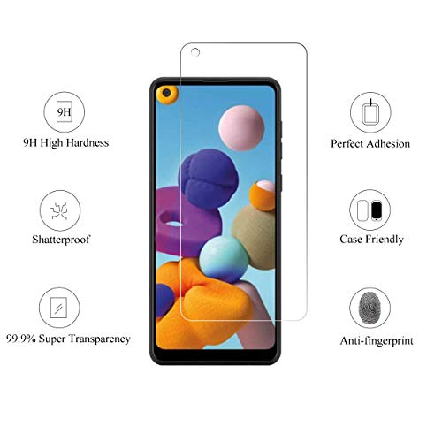 Ailun Glass Screen Protector for Galaxy A21s 3Pack Tempered Glass for Samsung Galaxy A21s 0.33mm Ultra Clear Anti-Scratch Case Friendly