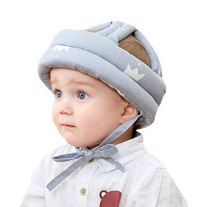 baby infant toddler head protector breathable headguard cute hat, adjustable no bumps safety hat head cushion bumper bonnet for 6-36 months crawling walking