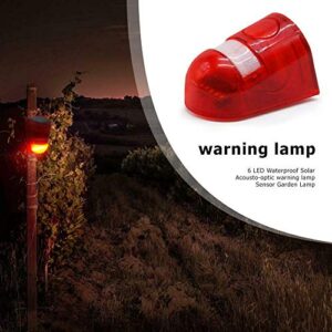 CAROCK Solar Powered Sound Strobe Alarm Flashing Sensor Light Lamp Motion Detector 110 db Loud Siren for Garden Home Villa Farm Hacienda Apartment Outdoor Yard (Waterproof)