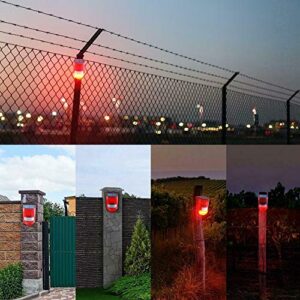 CAROCK Solar Powered Sound Strobe Alarm Flashing Sensor Light Lamp Motion Detector 110 db Loud Siren for Garden Home Villa Farm Hacienda Apartment Outdoor Yard (Waterproof)