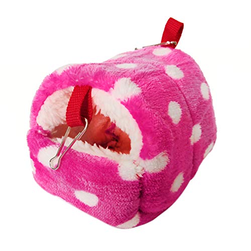 Blackzone Pet Bed Bedding Nest House Mini Hamster Hedgehog Warm Chinchilla Guinea Pig Nest Small Animal Pet Bed House Small Animal Cage. Pink S