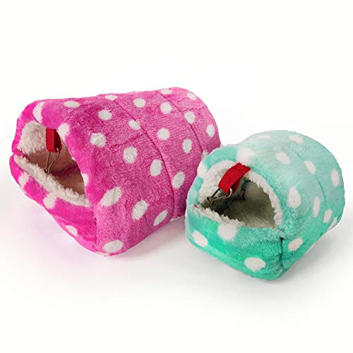 Blackzone Pet Bed Bedding Nest House Mini Hamster Hedgehog Warm Chinchilla Guinea Pig Nest Small Animal Pet Bed House Small Animal Cage. Pink S