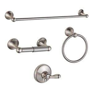 bgl bathroom accessory set, brushed nickel adjustable expandable towel bar 4-piece bathroom hardware set wall mounted