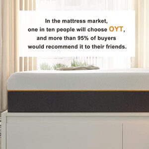 OYT Twin Size Mattress, 8" Inch Gel Memory Foam Twin Bed Mattress in a Box with CertiPUR-US Certified Foam for Sleep Supportive & Pressure Relief,Cloud-Like Experience