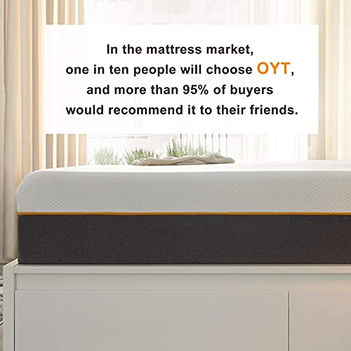 OYT Twin Size Mattress, 8" Inch Gel Memory Foam Twin Bed Mattress in a Box with CertiPUR-US Certified Foam for Sleep Supportive & Pressure Relief,Cloud-Like Experience