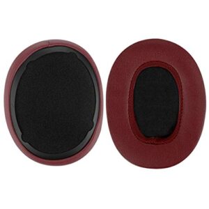 Geekria QuickFit Replacement Ear Pads for Skullcandy Crusher Wireless Crusher Evo Crusher ANC Hesh 3 Headphones Ear Cushions, Headset Earpads, Ear Cups Repair Parts (Deep Red)