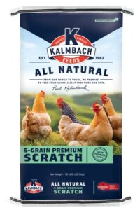 kalmbach feeds all natural 5 grain premium scratch grain treat for chickens