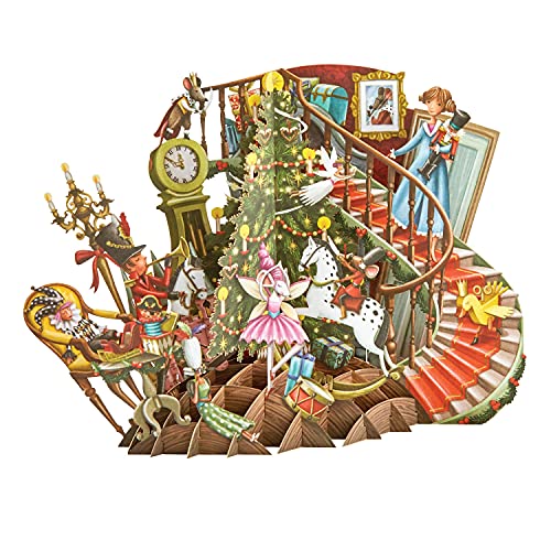 Paper D'Art Nutcracker Pop-Up Card - 3D Christmas Greeting Card with Envelope