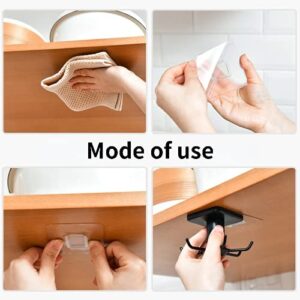 Under Cabinet Utensil Holder,Creative Cabinets Upside Down 6-Claw Position Can Be 360-Degree Rotation Hook Kitchen and Bathroom Ceiling Wall Hanging Hook, Hanging Organizer Rack