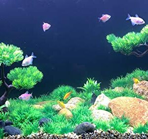 Artificial Aquarium Green Water Plants Tree Set 25 Pcs, Fish Tank Aquarium Decorations, Made of Soft Plastic, Safe for All Fish & Pets (Set 1)